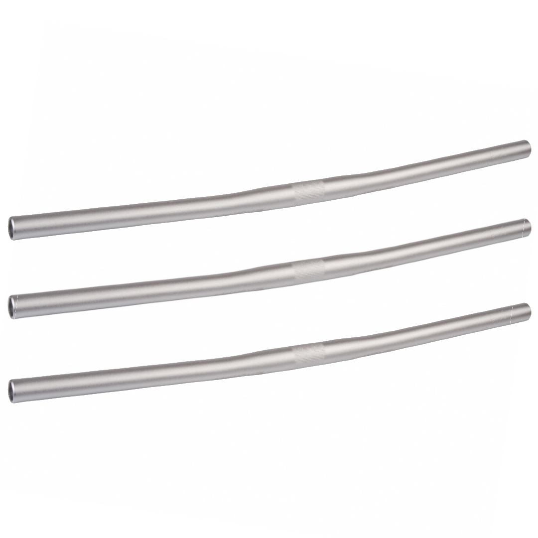 M-Wave silver flat-bar handlebars 25.4mm - Cyclemania