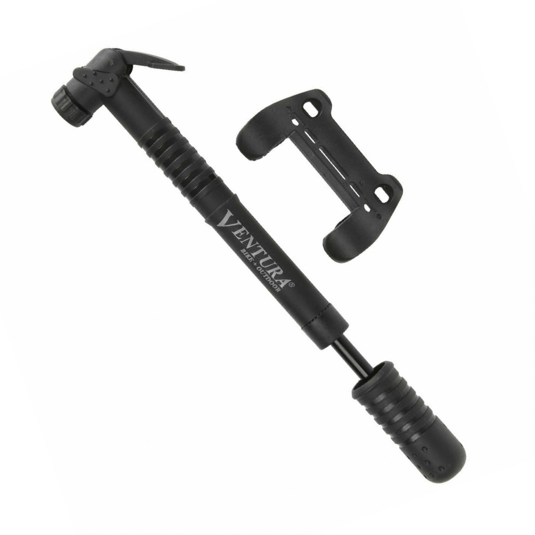 Ventura mini pump with bracket optional puncture kit - Cyclemania