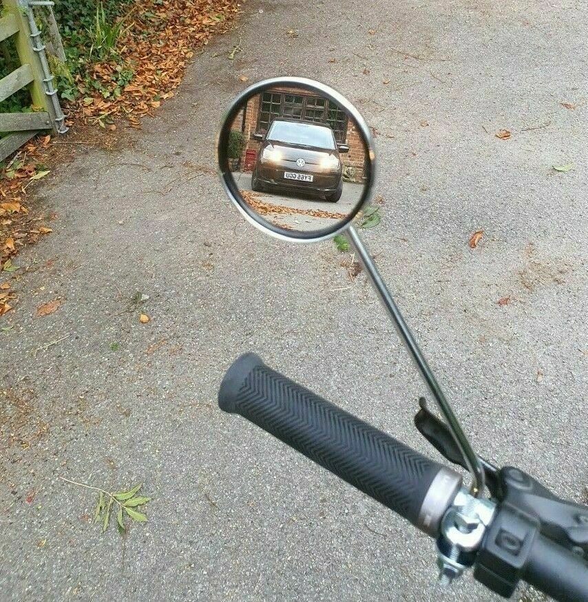 Small chrome handlebar mirror - Cyclemania